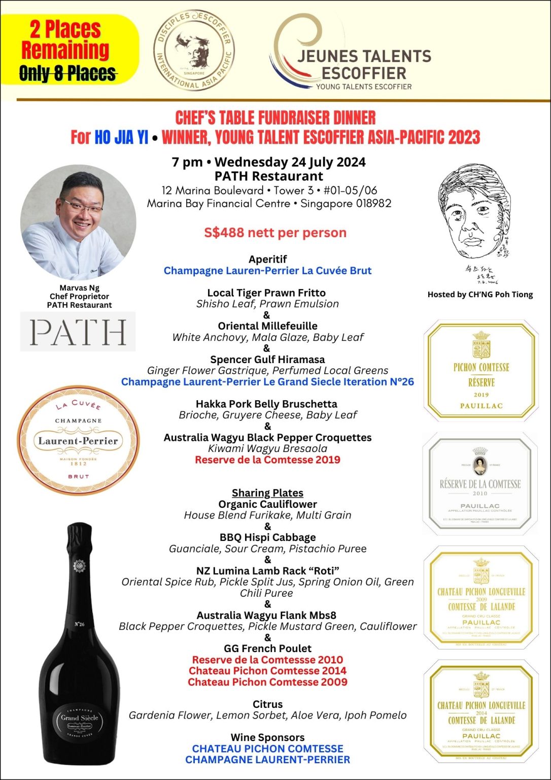 Chef’s Table Fundraiser Dinner • Wednesday 24 July 2024 – CH’NG Poh Tiong